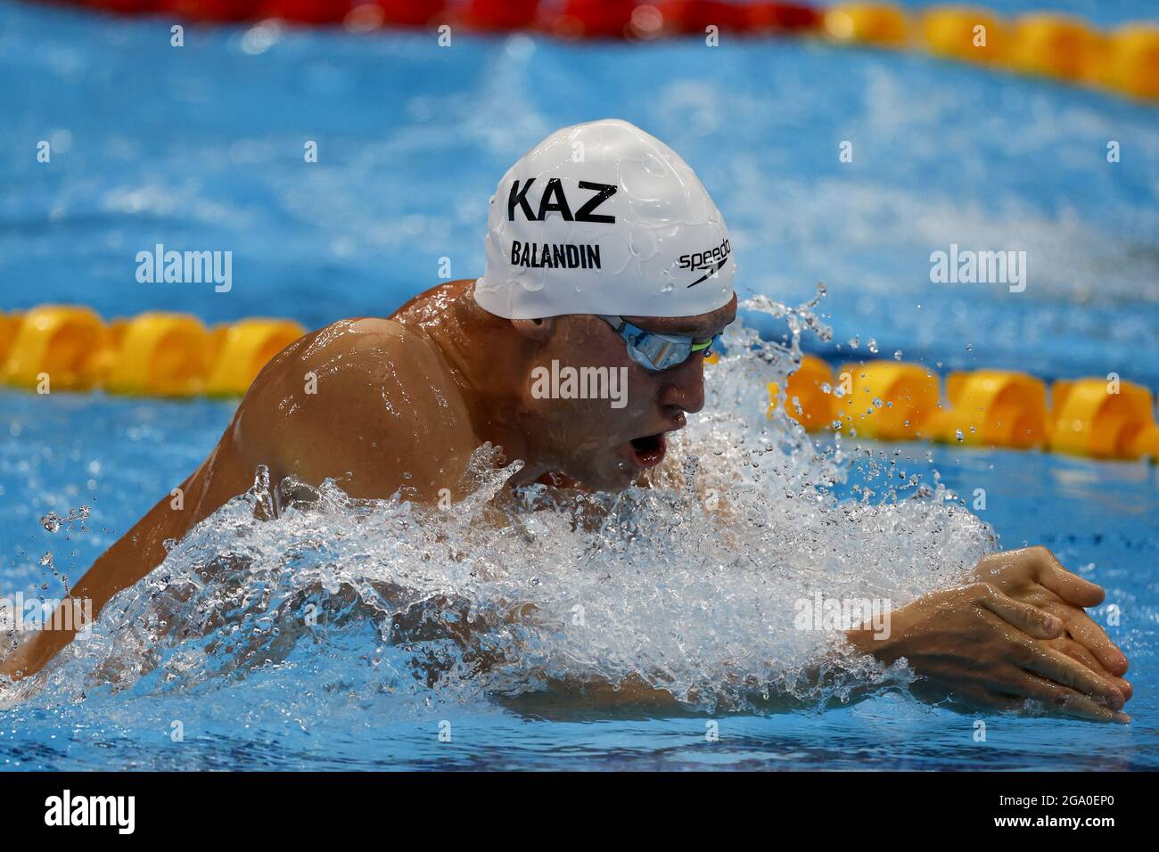 Tokyo, Japan. 28th July, 2021. Dmitriy Balandin of Kazakhstan competes ...