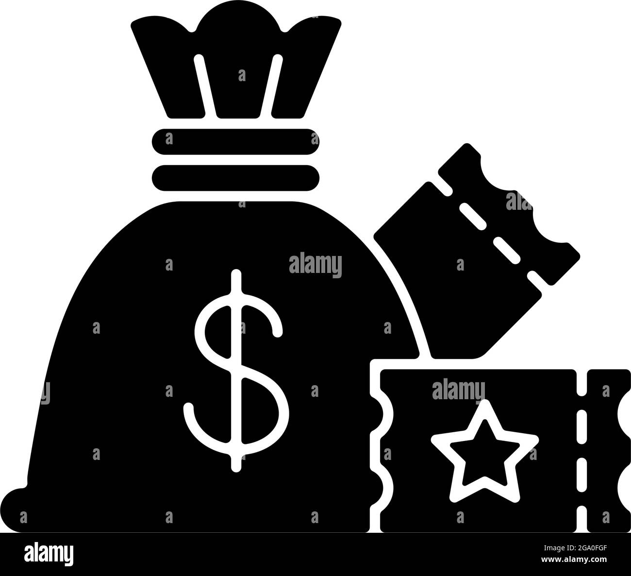 Lump-sum payment black glyph icon Stock Vector Image & Art - Alamy