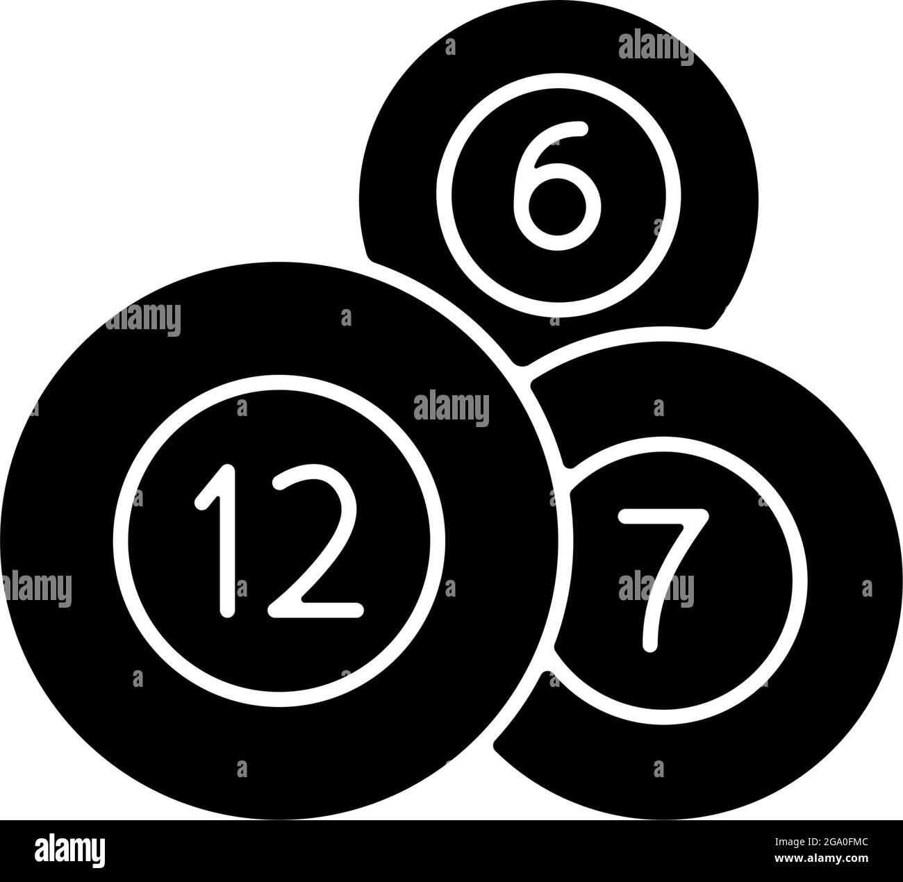 Lottery balls black glyph icon Stock Vector Image & Art - Alamy