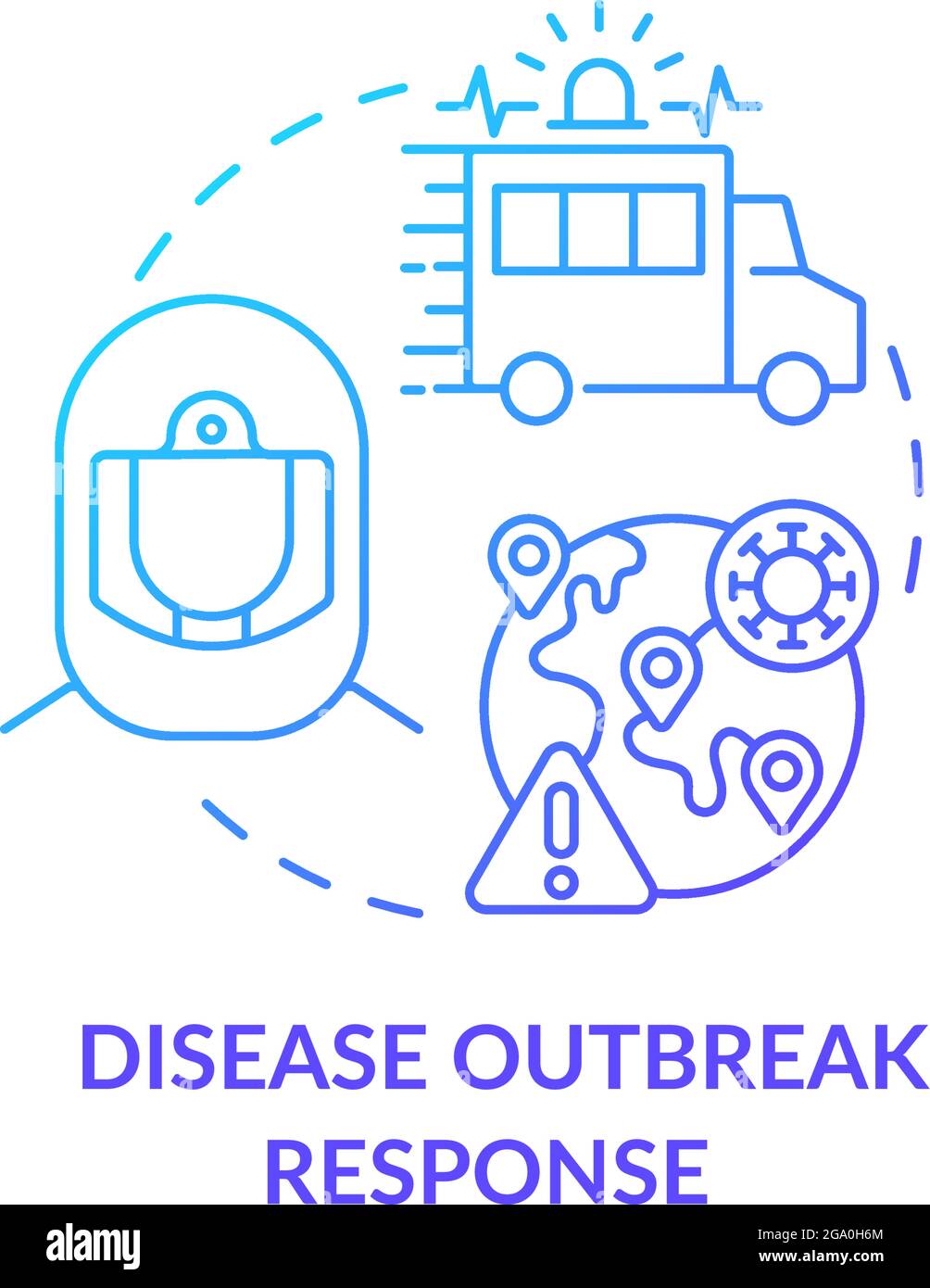 Disease outbreak response concept icon Stock Vector Image & Art - Alamy
