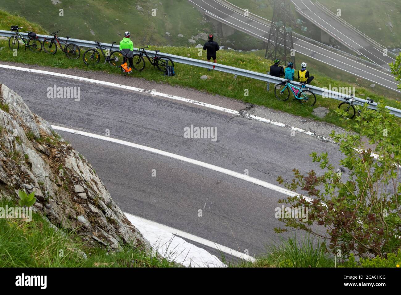 Landscape in Fagaras mountains in Romania, with Transfagarasan road ...