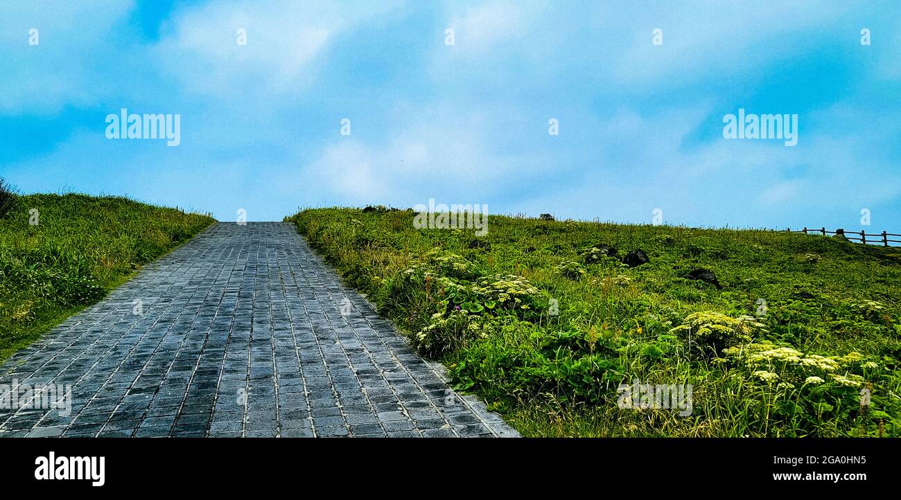 Path to the sky in the beach, Jeju Island Stock Photo - Alamy