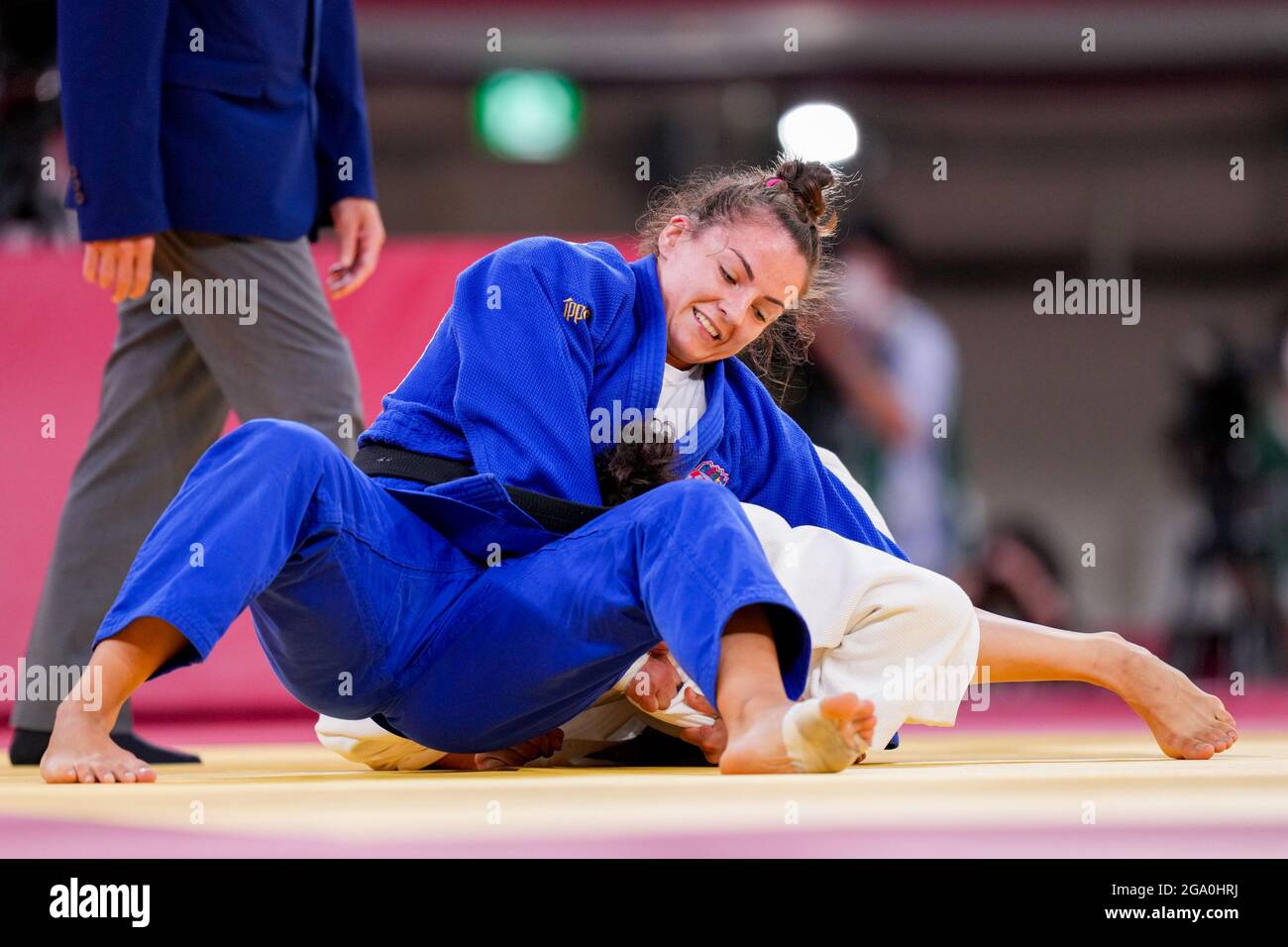 TOKYO, JAPAN - JULY 28: Barbara Matic of Croatia and Alice Bellandi of ...