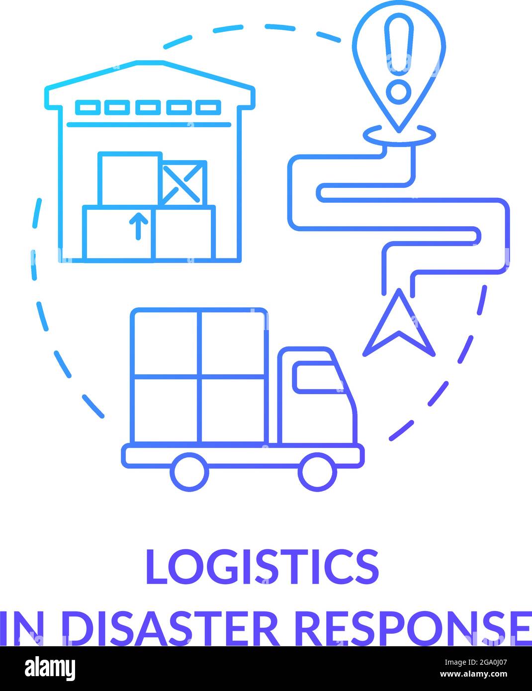 Logistics in disaster response concept icon Stock Vector Image & Art ...