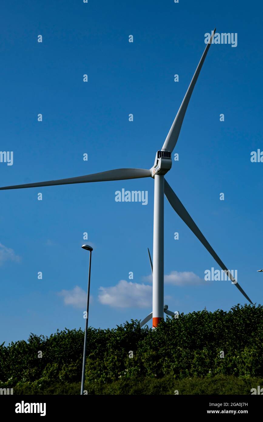Modern wind power plants in Germany Stock Photo - Alamy