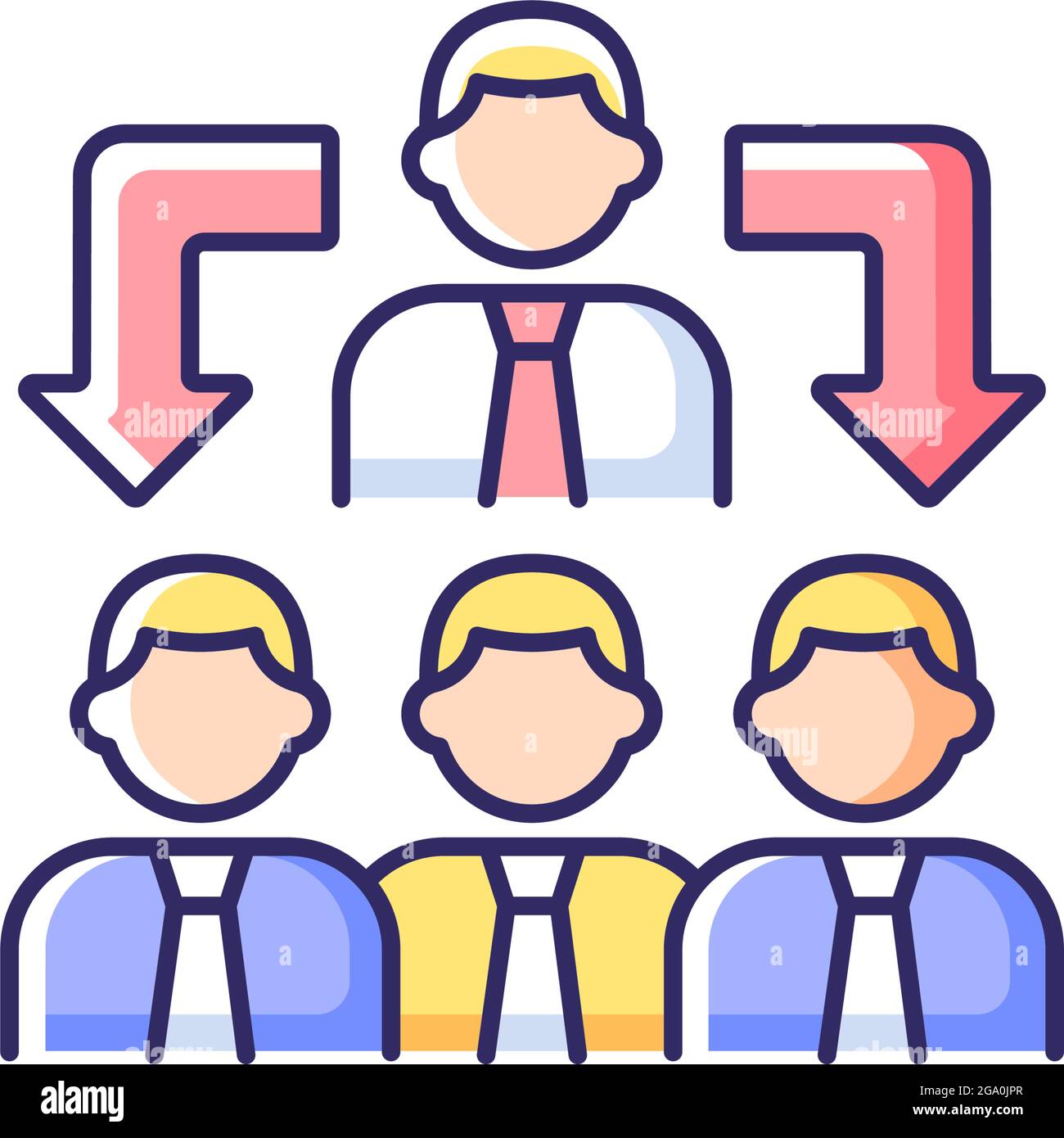 Coordination RGB color icon Stock Vector Image & Art - Alamy