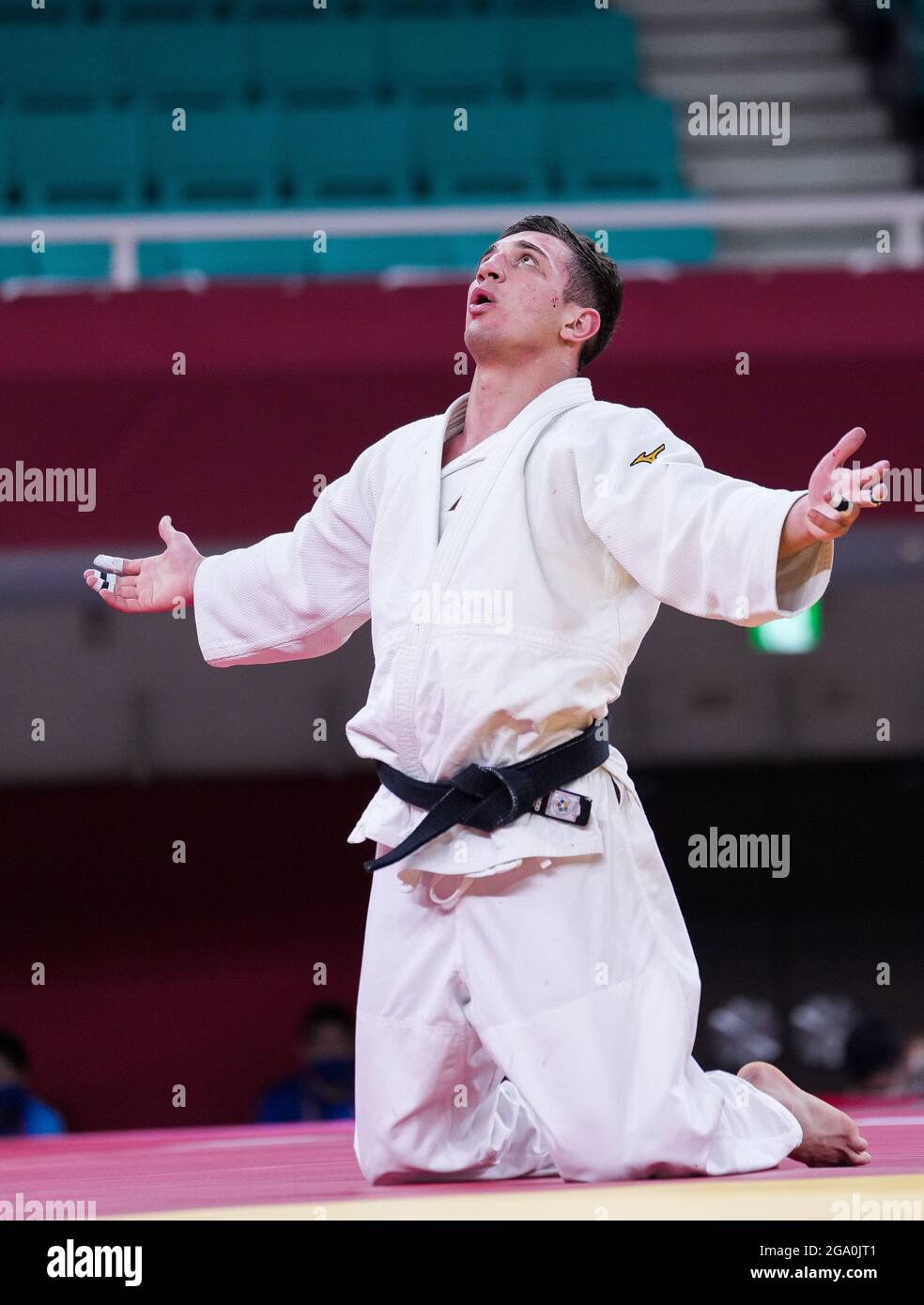 Tokyo, Japan. 28th July, 2021. Lasha Bekauri of Georgia celebrates ...