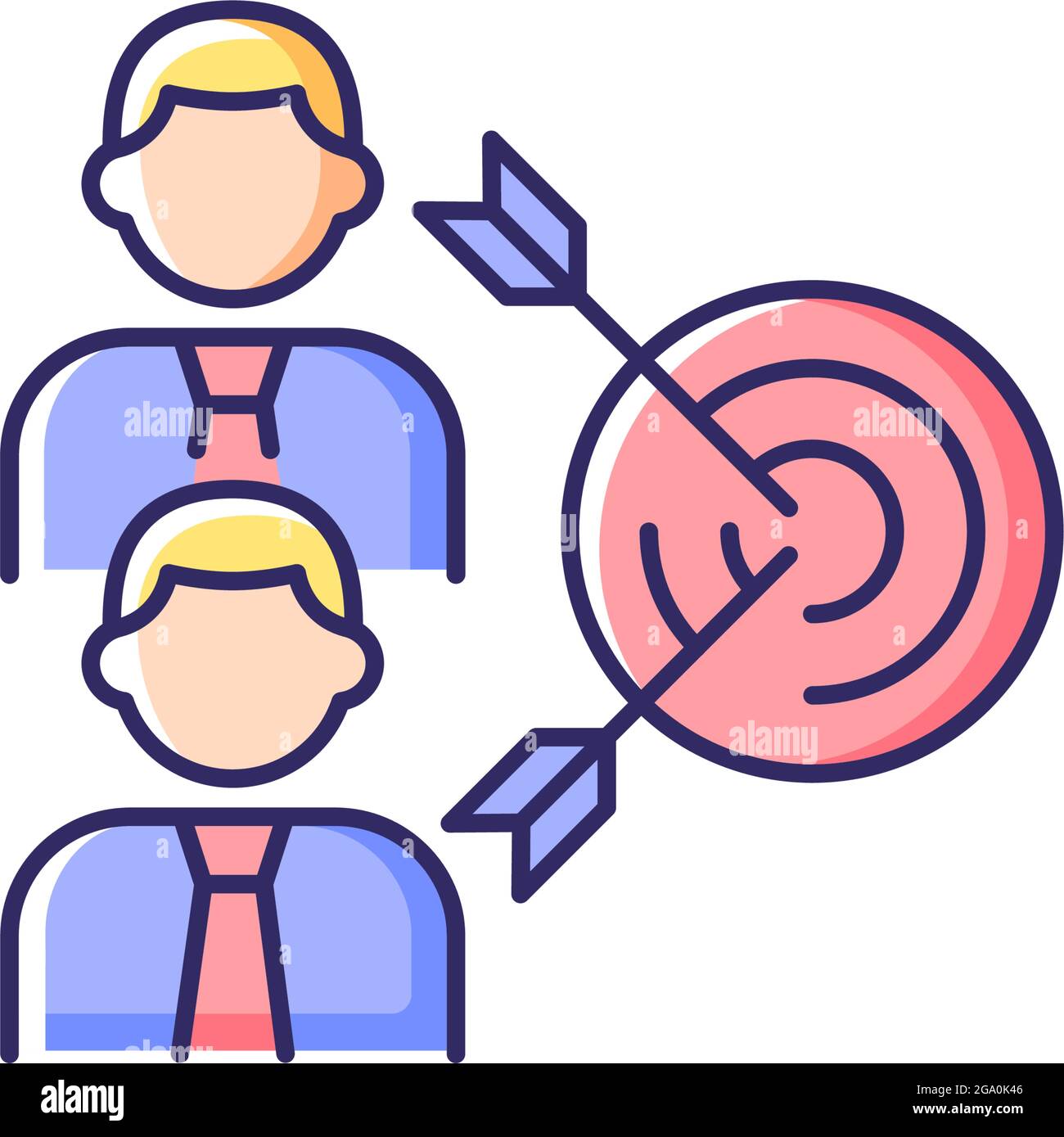 Common goal RGB color icon Stock Vector Image & Art - Alamy