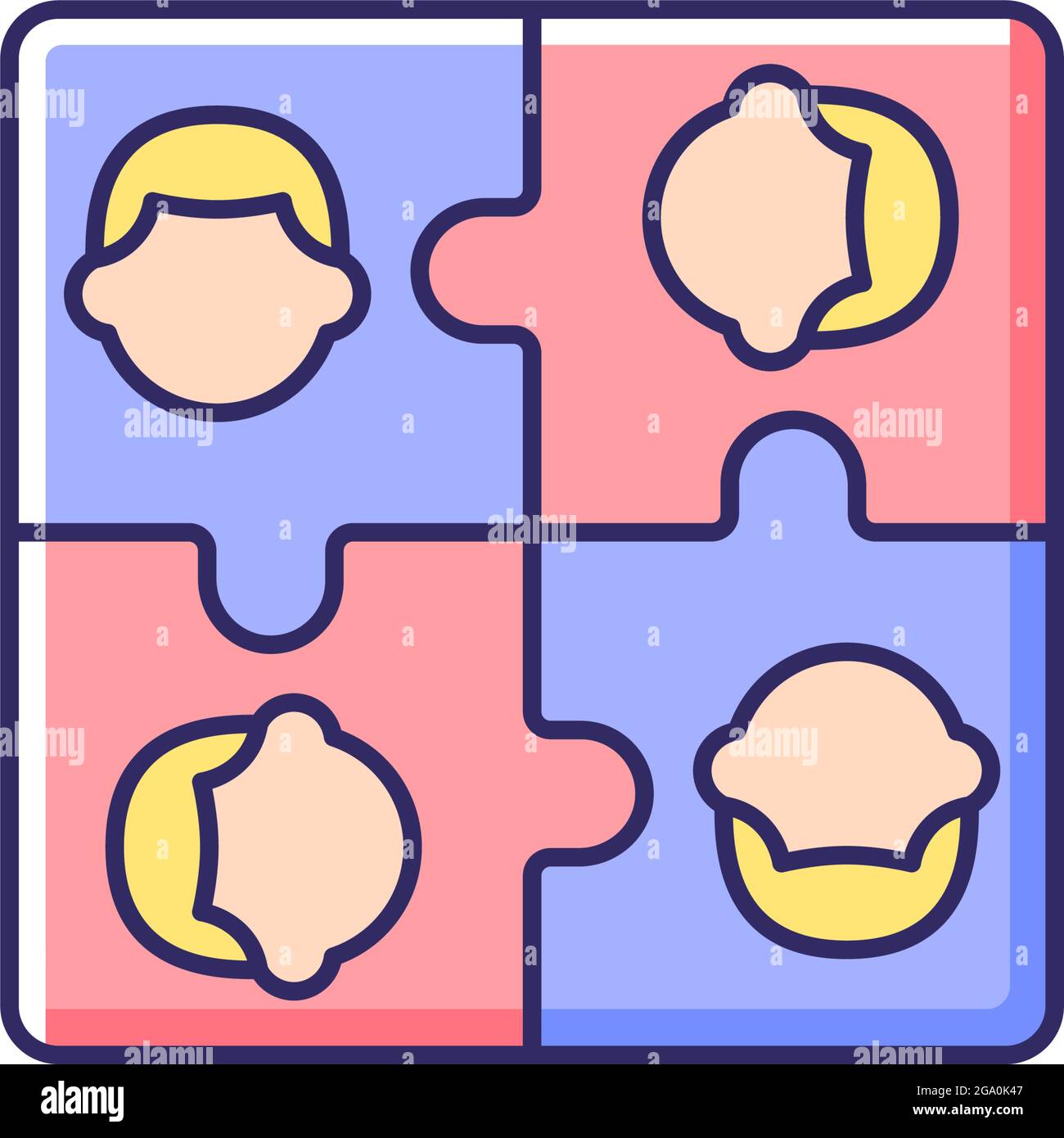 Team building RGB color icon Stock Vector Image & Art - Alamy