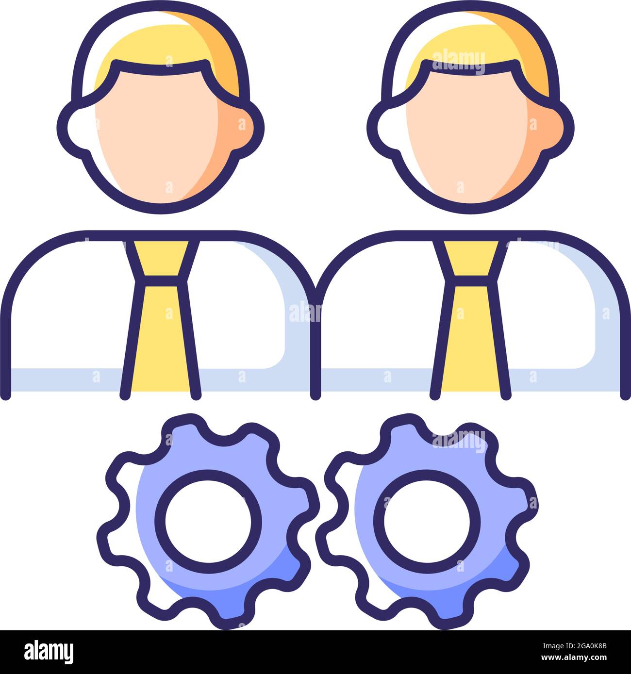 Collaboration RGB color icon Stock Vector Image & Art - Alamy