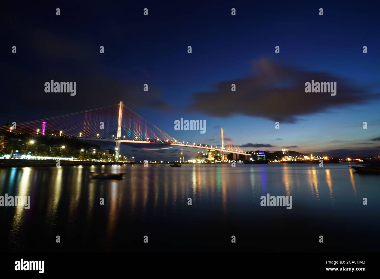 Nice Bai Chay bridge in Ha Long city Quang Ninh province northern ...