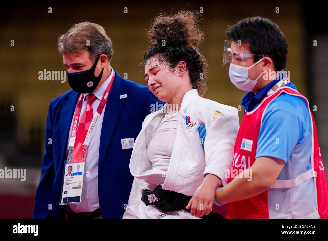 TOKYO, JAPAN - JULY 28: Madina Taimazova of Russia competing on Women ...