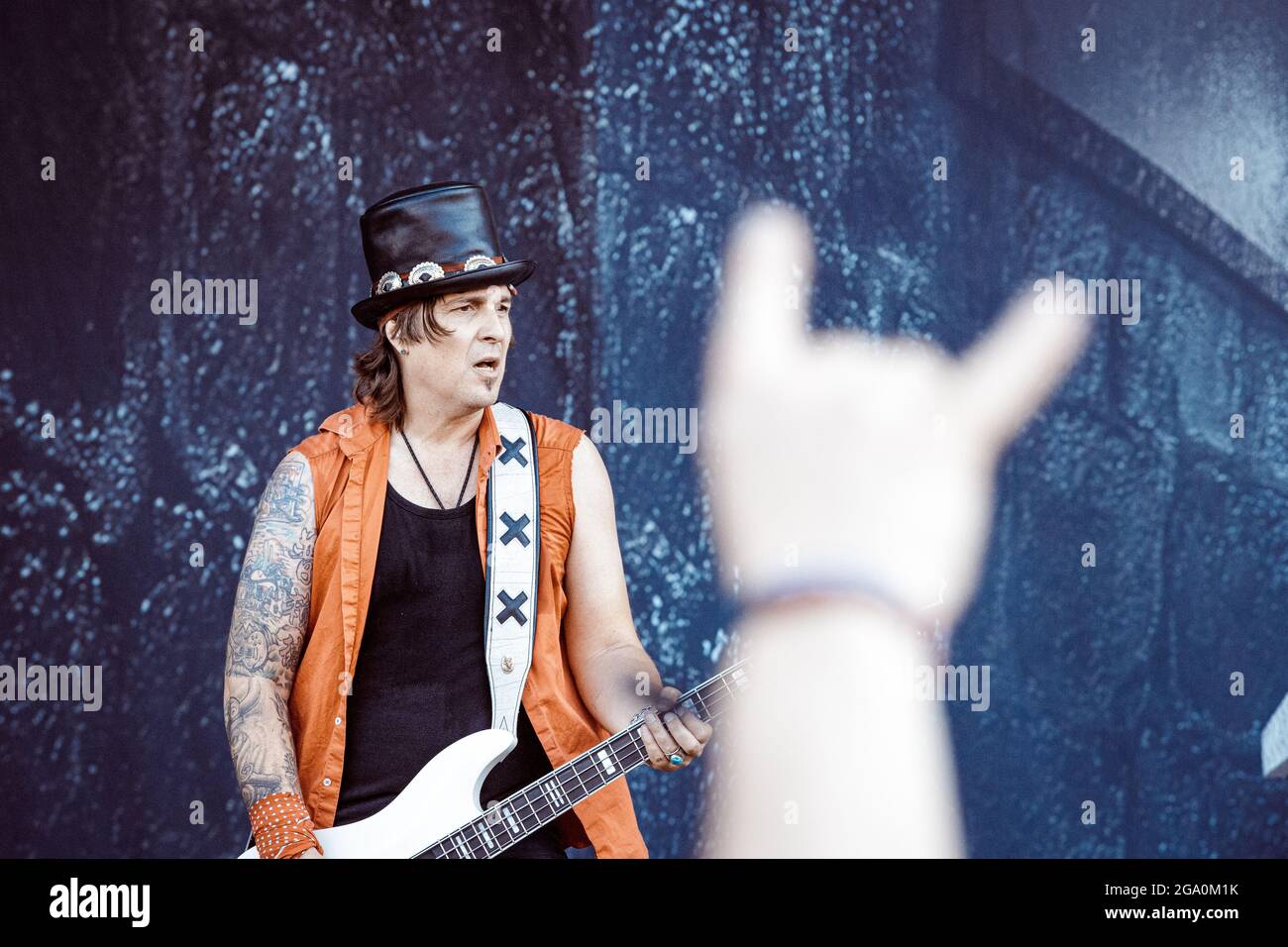 Copenhagen, Denmark. 21st, June 2019. The Danish hard rock band Pretty ...