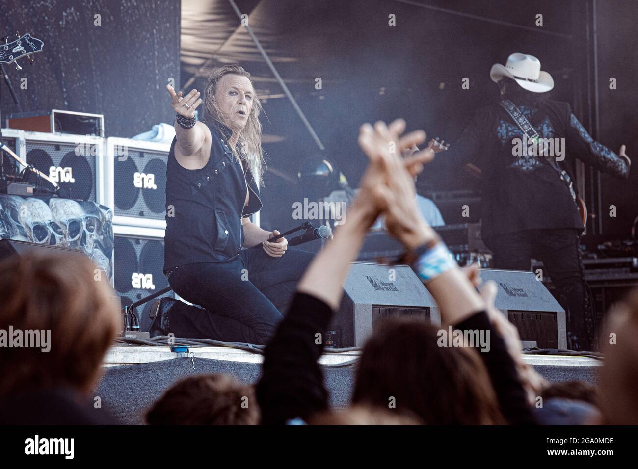Copenhagen, Denmark. 21st, June 2019. The Danish hard rock band Pretty ...