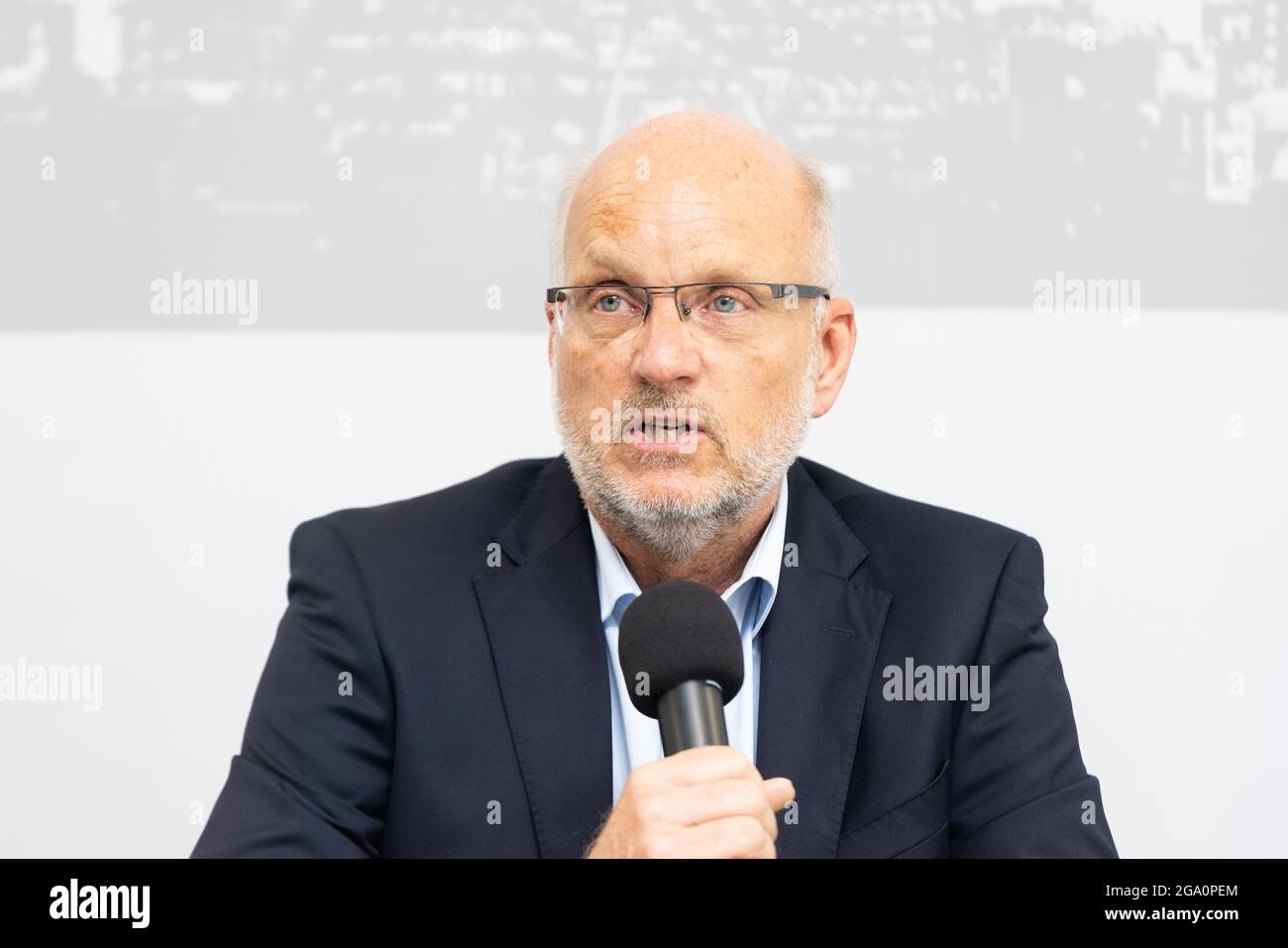 Leverkusen, Germany. 28th July, 2021. Frank Hyldmar, CEO of Currenta ...