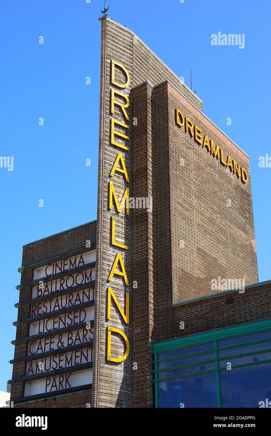 Exterior of Dreamland, Margate's vintage theme and amusement park ...