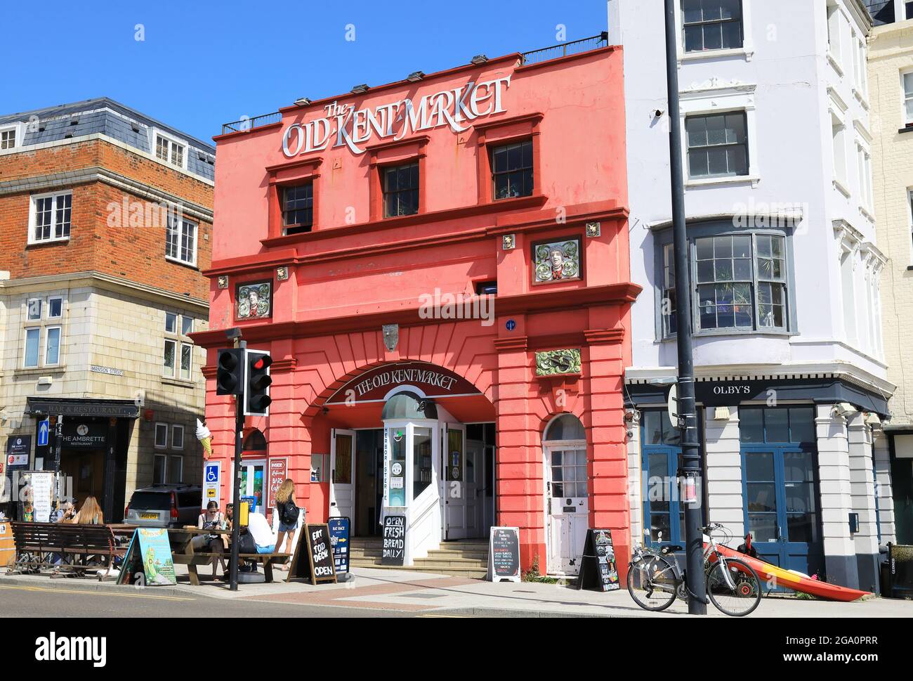 Exterior of the Old Kent Market, on the site of the old Parade Cinema ...