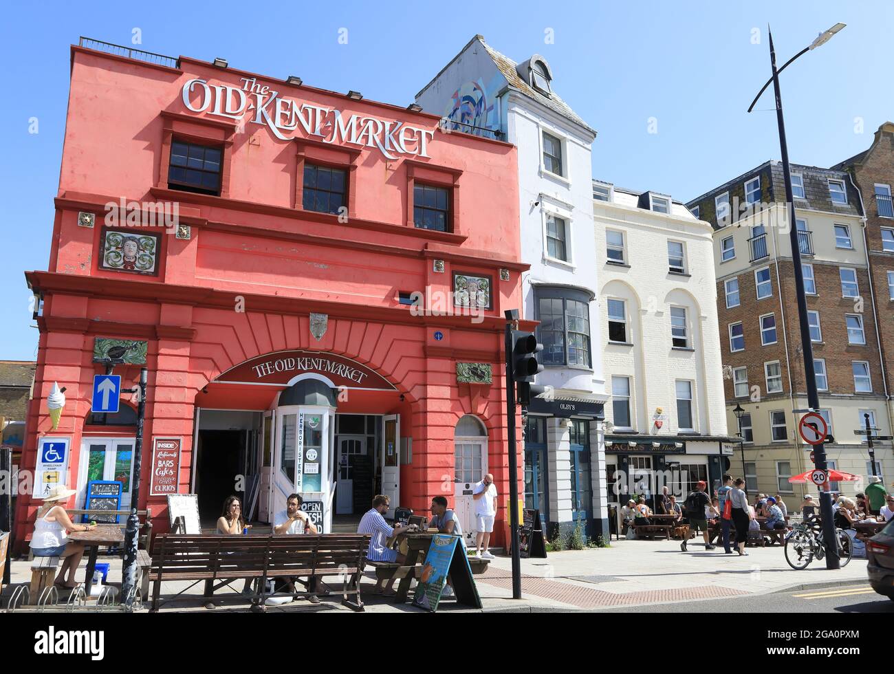 Exterior of the Old Kent Market, on the site of the old Parade Cinema ...