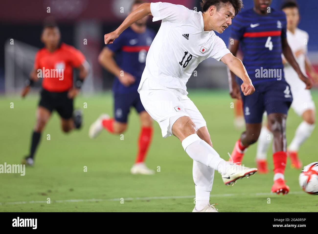 Kanagawa, Japan. 28th July, 2021. Ayase Ueda (JPN) Football/Soccer ...