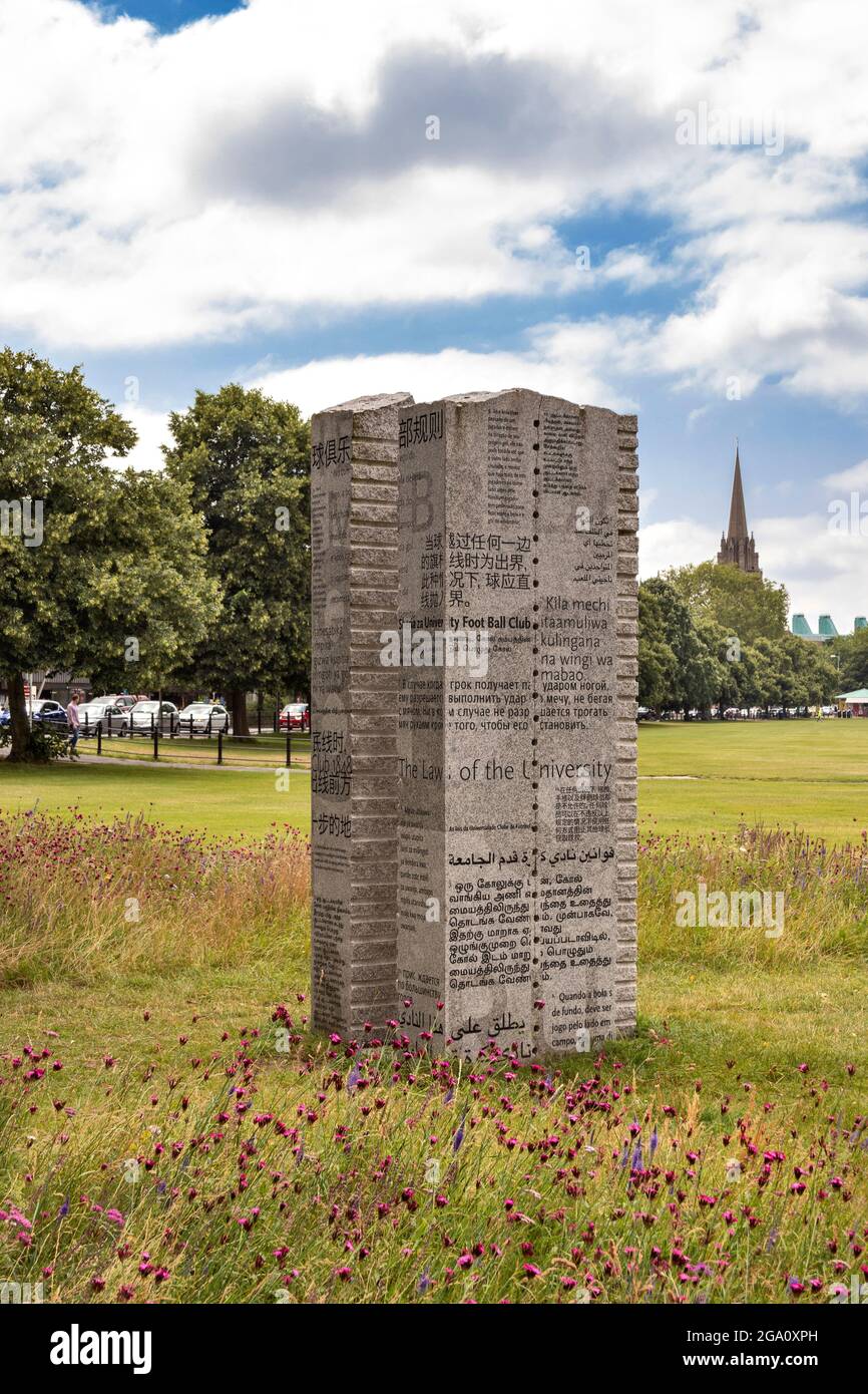 CAMBRIDGE ENGLAND PARKERS PIECE FIELDS THE CAMBRIDGE RULES FOOTBALL ...