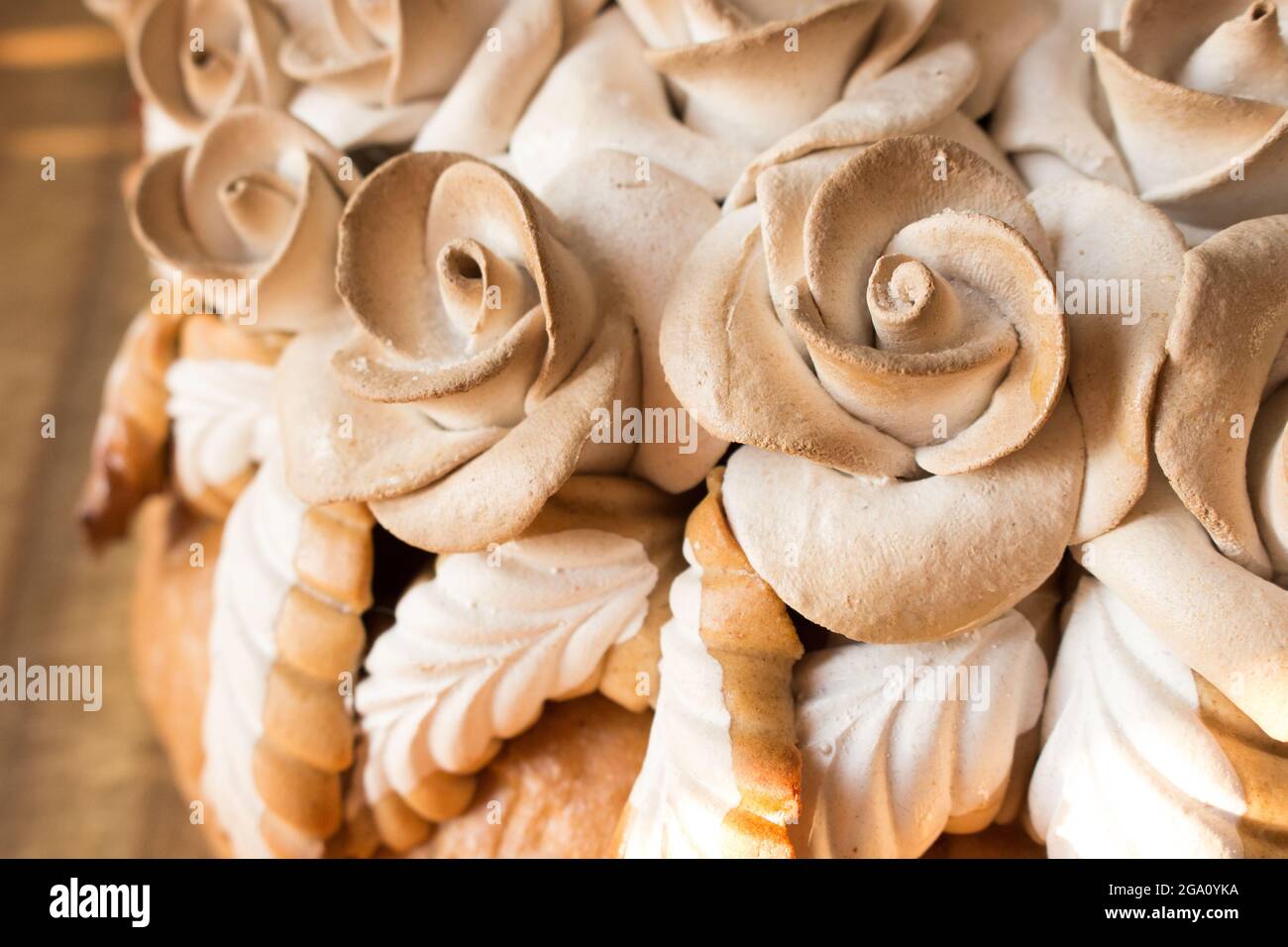 Wedding traditions. Traditional wedding bread with salt detail Stock ...