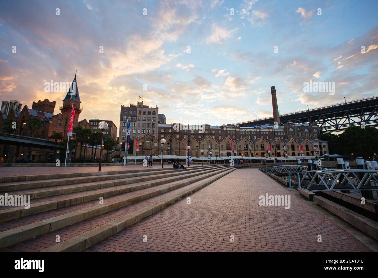Sydney, Australia - February 8 2015: Campbells Cove at trhe Rocks on a ...