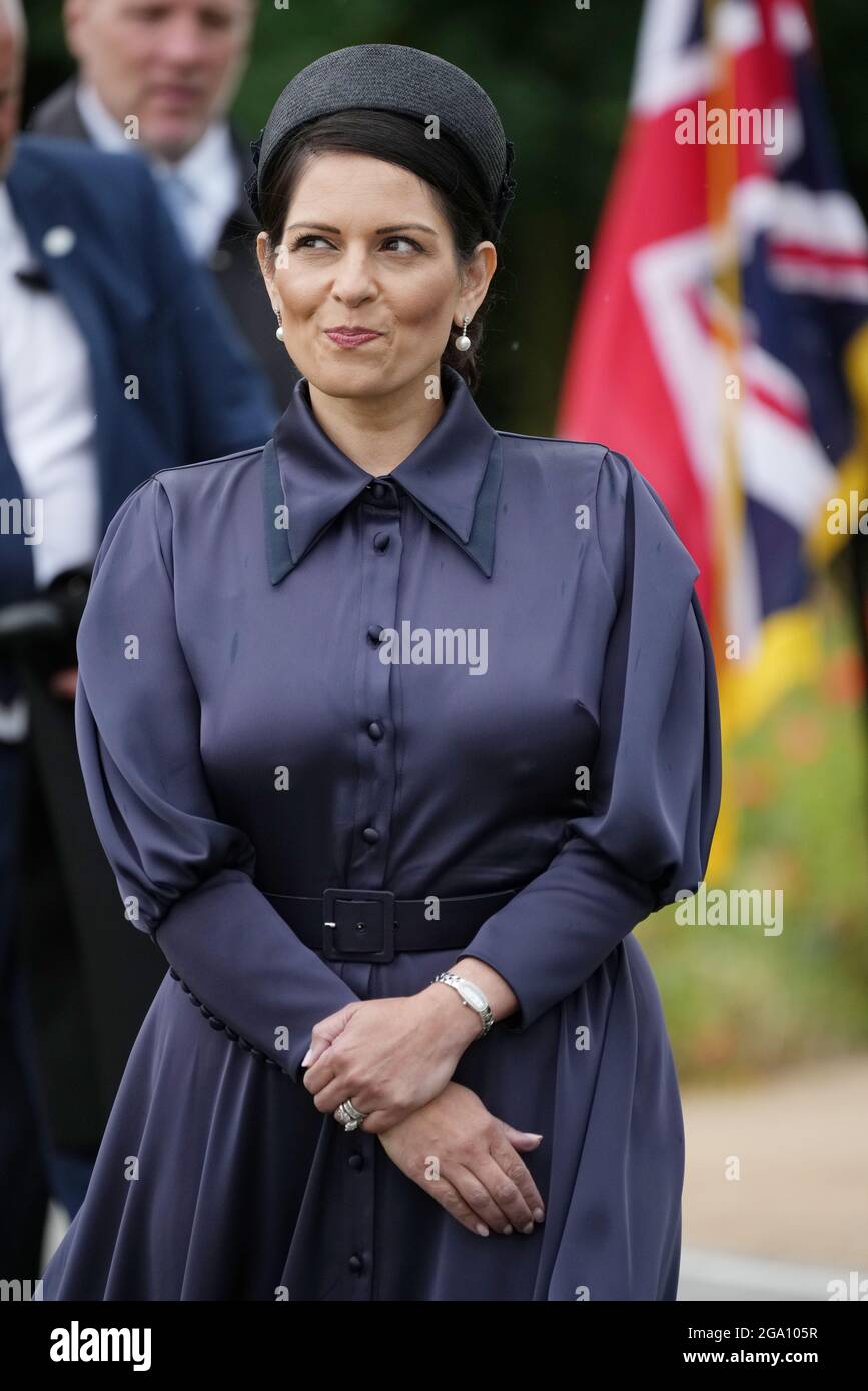 Home Secretary, Priti Patel, attending the unveiling of the UK Police ...