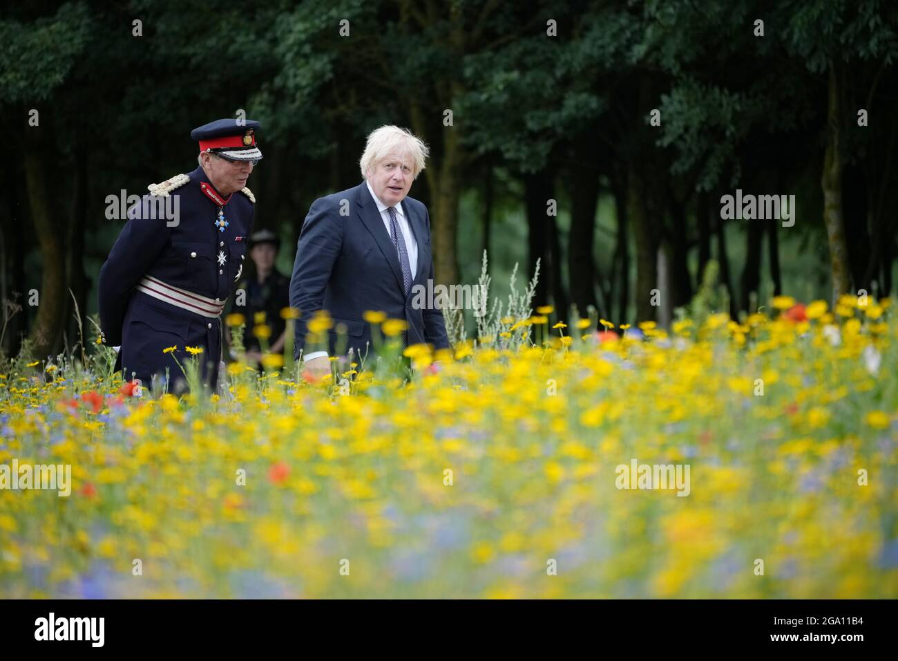 Lord Lieutenant of Staffordshire Ian Dudson (left) and Prime Minister ...