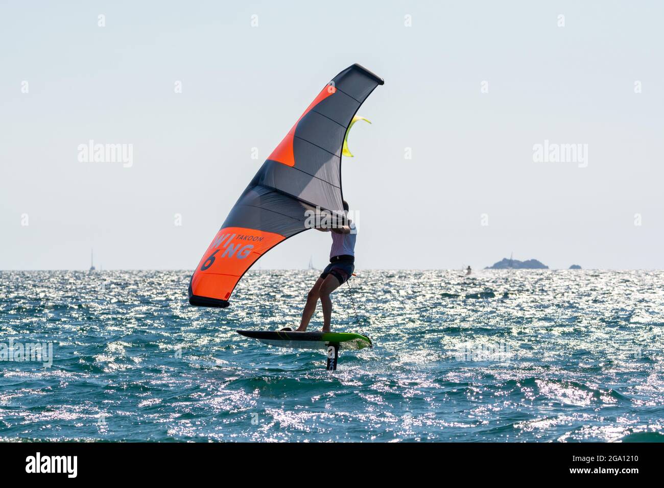 2021. Extreem water sports - wing foil, kite surfing, wind surfindg ...