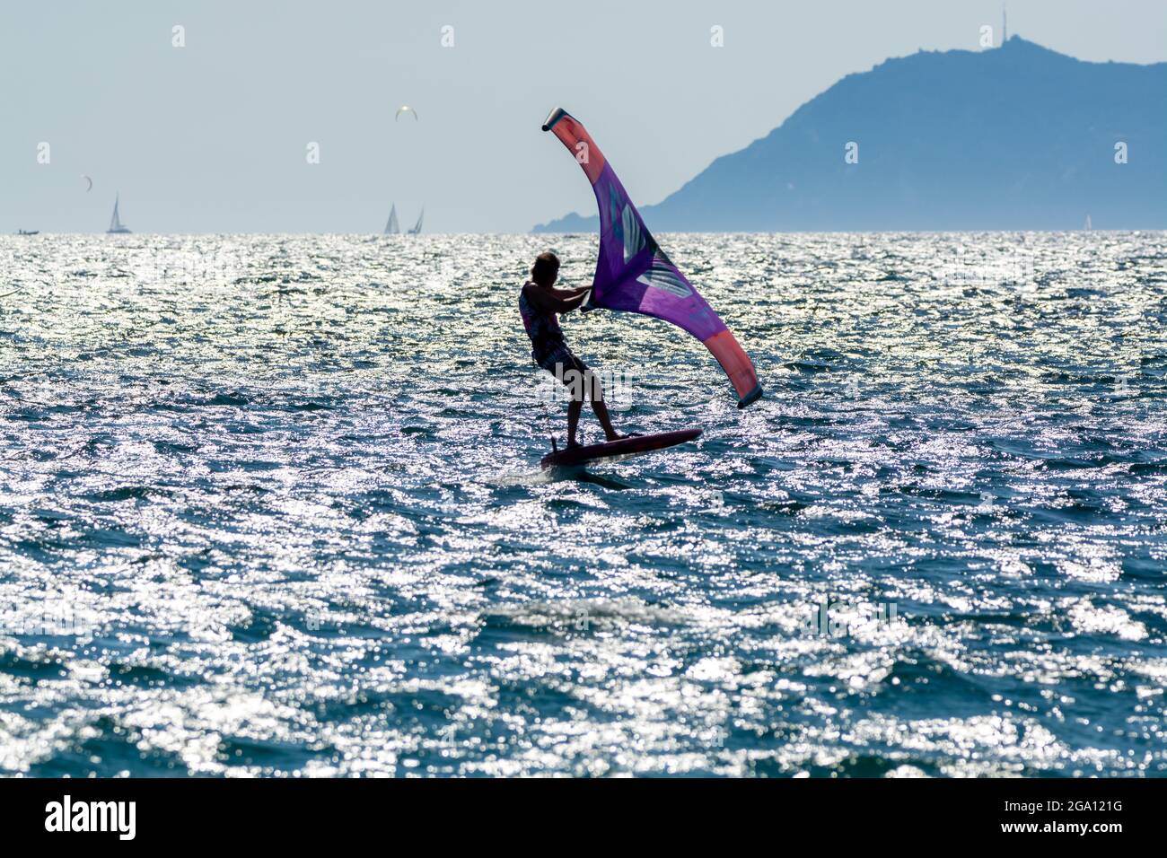Hydrofoil windsurfing hi-res stock photography and images - Alamy