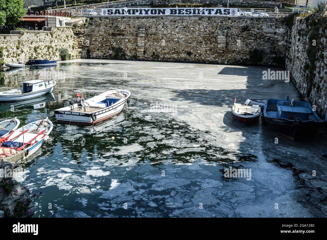 A thick layer of mucilage, also known as 'sea snot', covers the Marmara ...