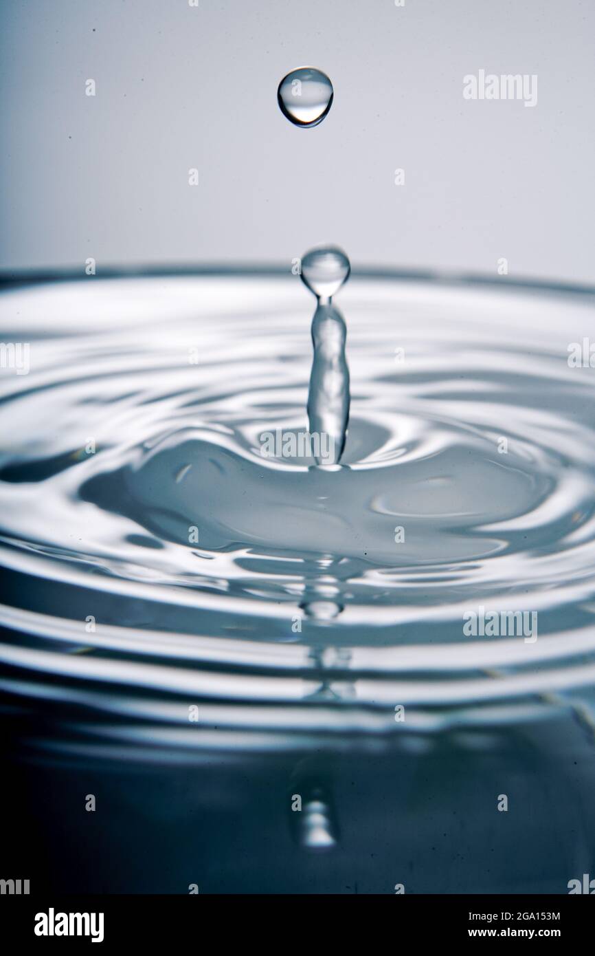 Splashing water with drops. Splash. Water drops, fresh water. Basic ...