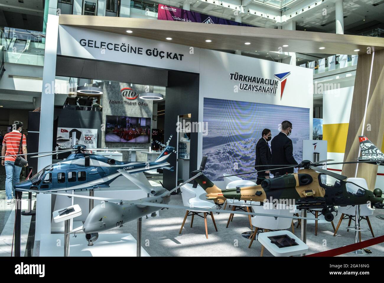 Ankara, Turkey. 09th June, 2021. The exhibition booth of the Turkish ...