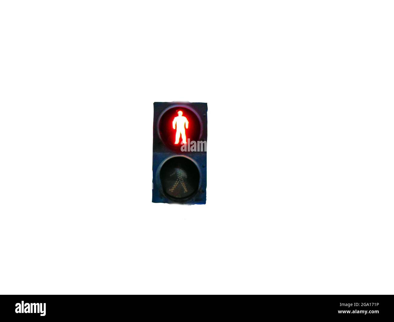 the traffic light is red - isolated on white Stock Photo - Alamy