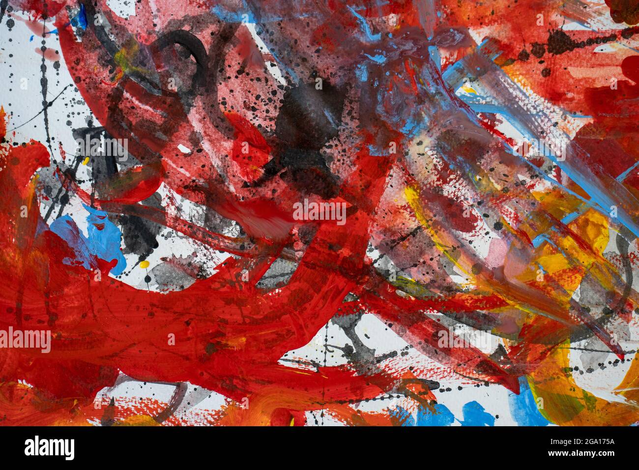 Abstract watercolor painting with mixed colors Stock Photo - Alamy