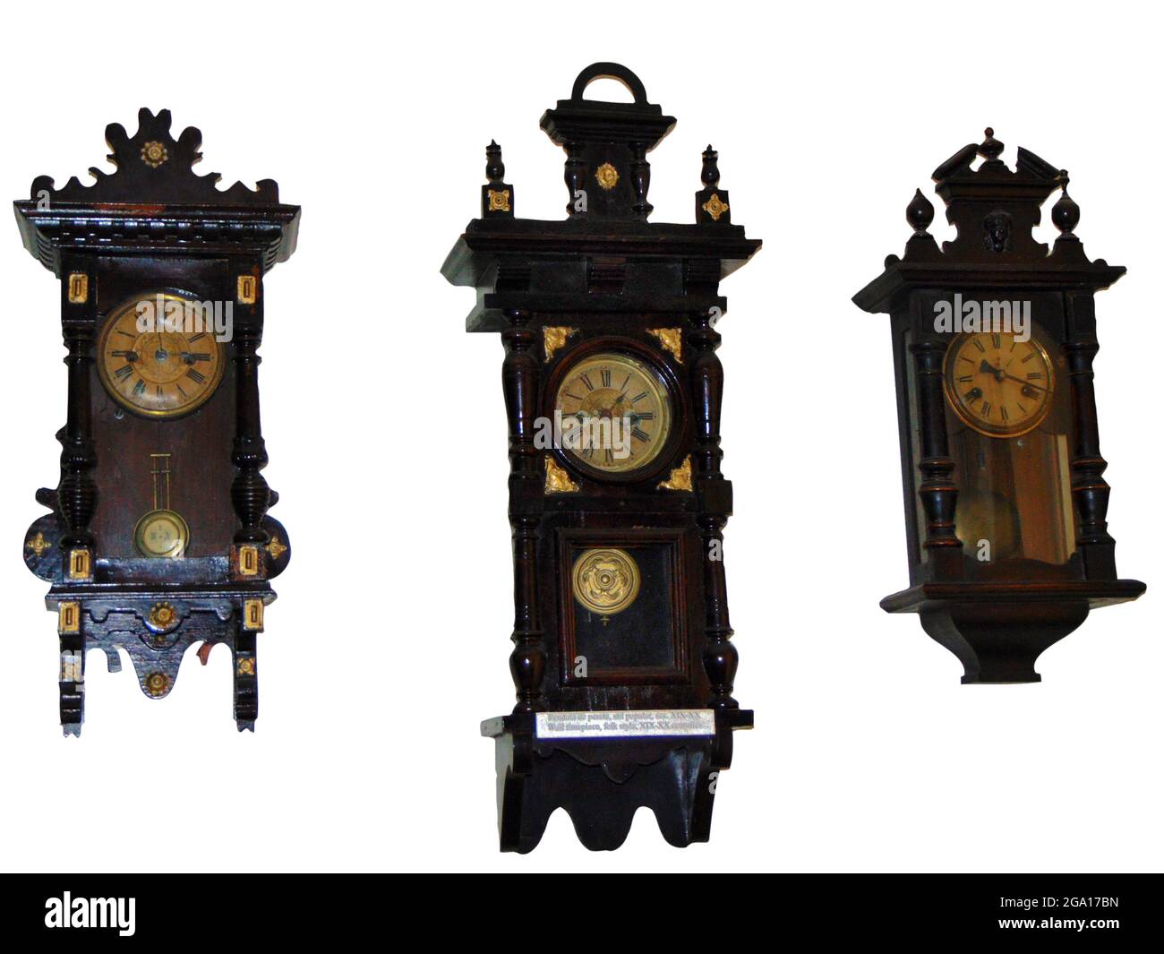 old clocks isolated on white Stock Photo - Alamy