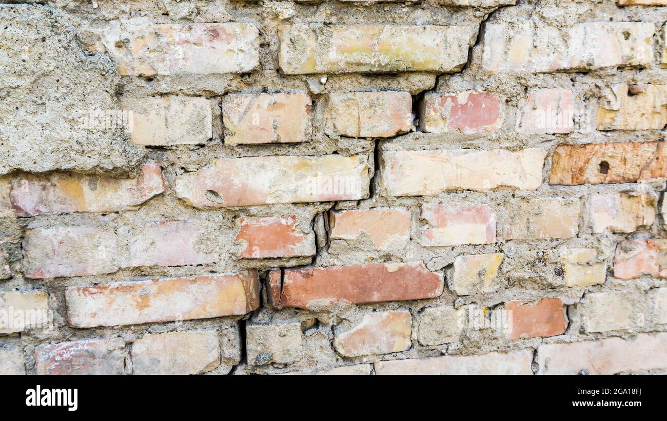 texture of a wall with big crack Stock Photo - Alamy
