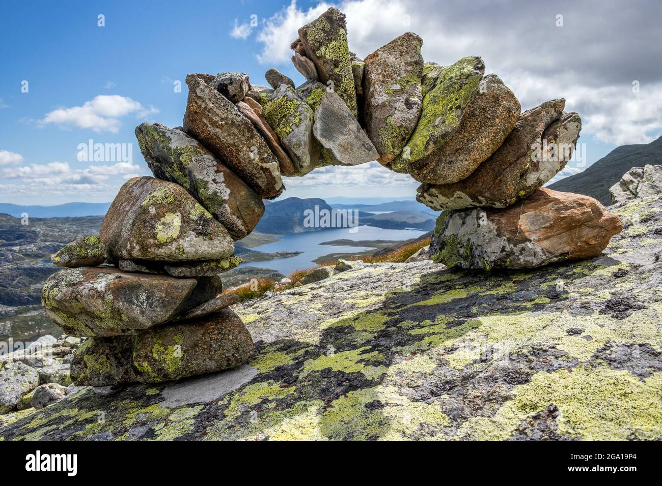Nice landscape in Gaustatoppen, Telemark, Norway, Rjukan Stock Photo ...