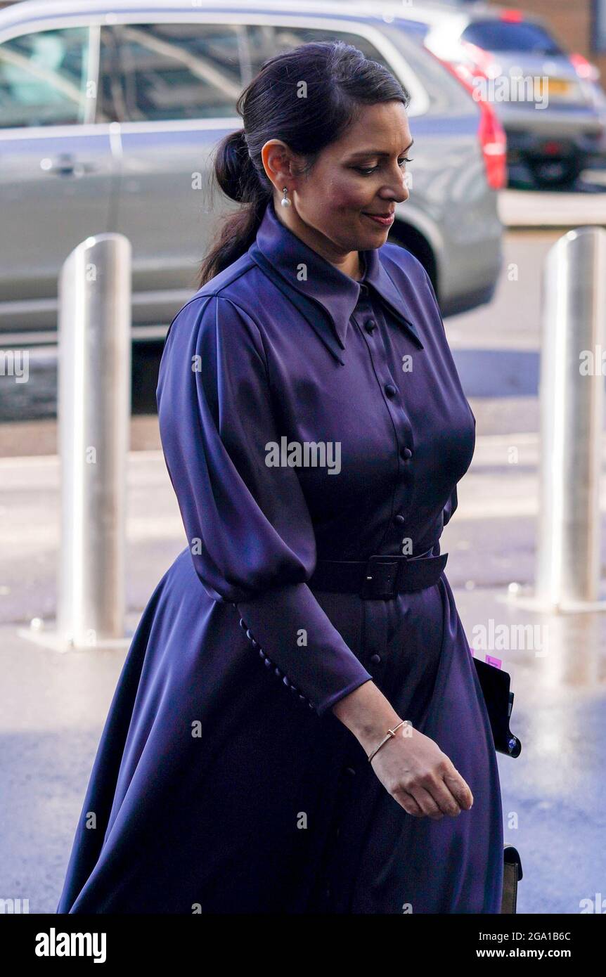 Home Secretary Priti Patel arrives at the West Midlands Combined ...
