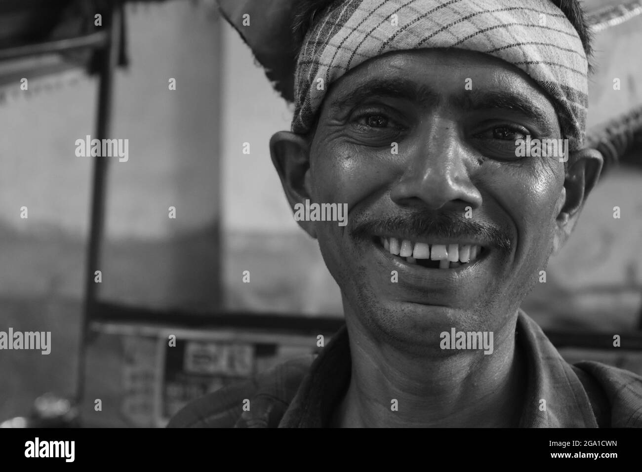 Portrait of Poor Indian Man Stock Photo - Alamy