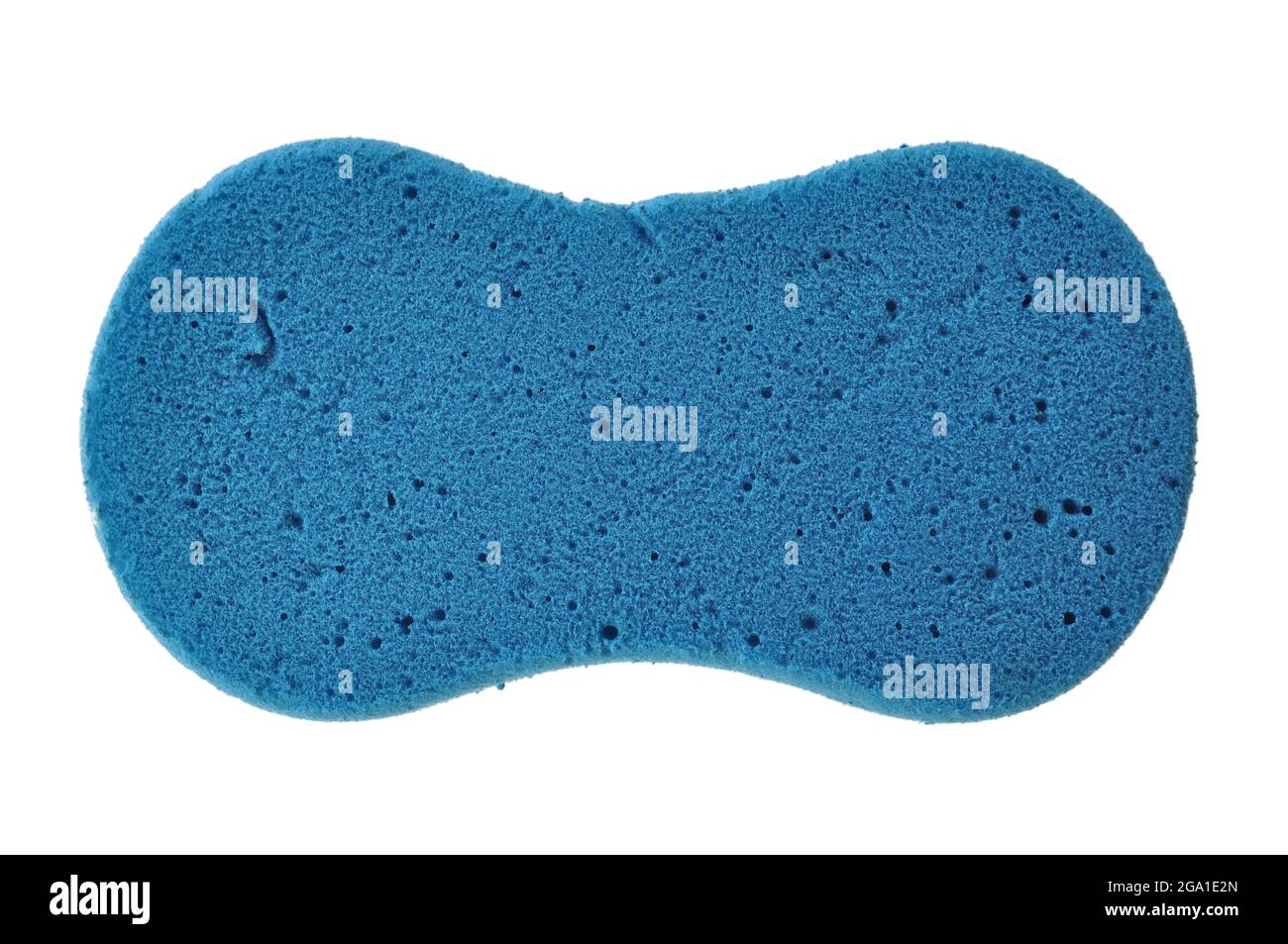 Blue sponge isolated on white background, top view of blue sponge Stock ...