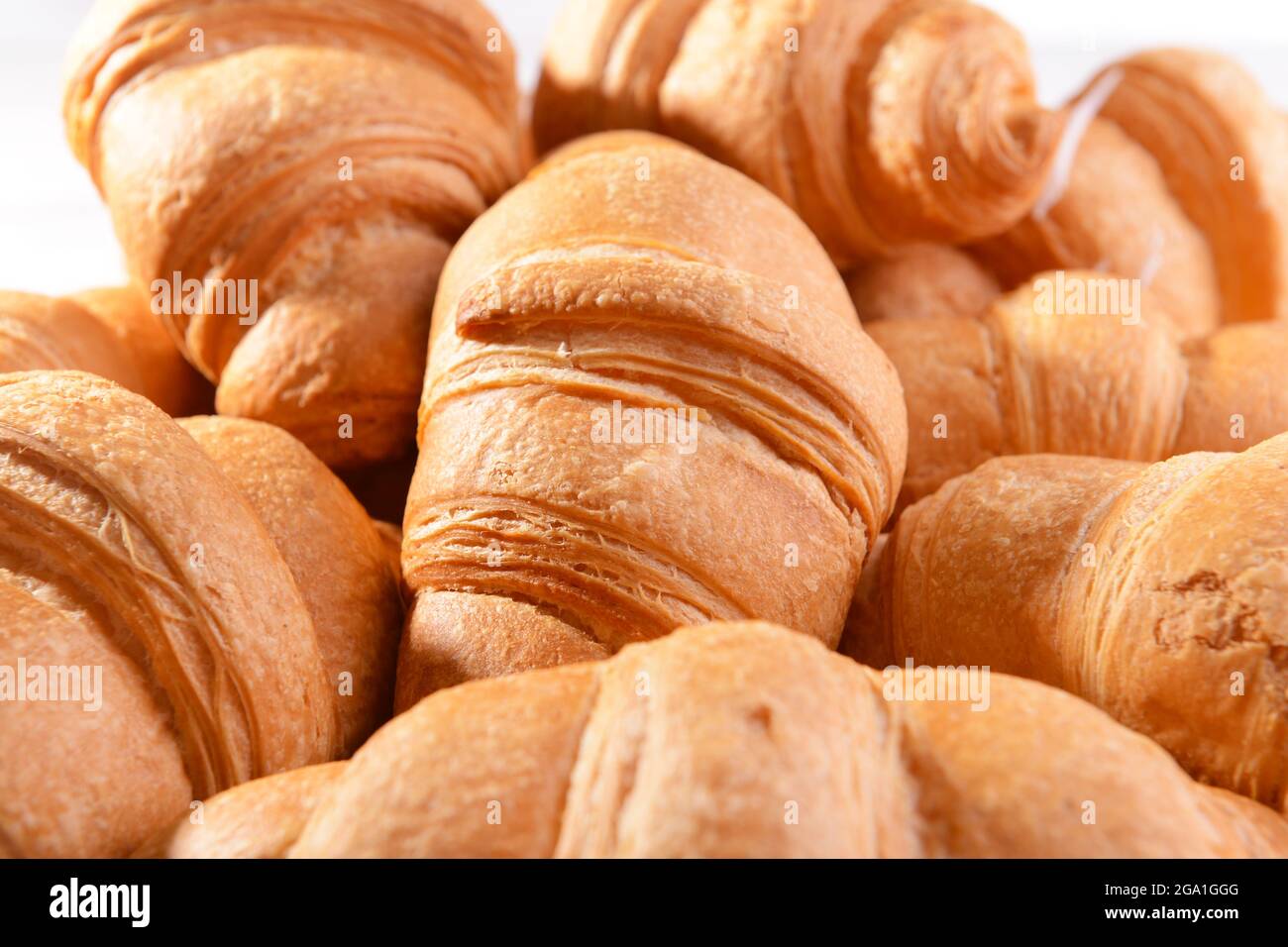 Delicious croissants close-up Stock Photo - Alamy