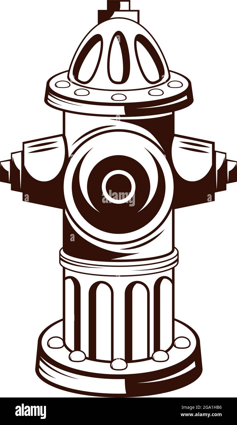 Firefighter hydrant on white background Stock Vector Image & Art - Alamy