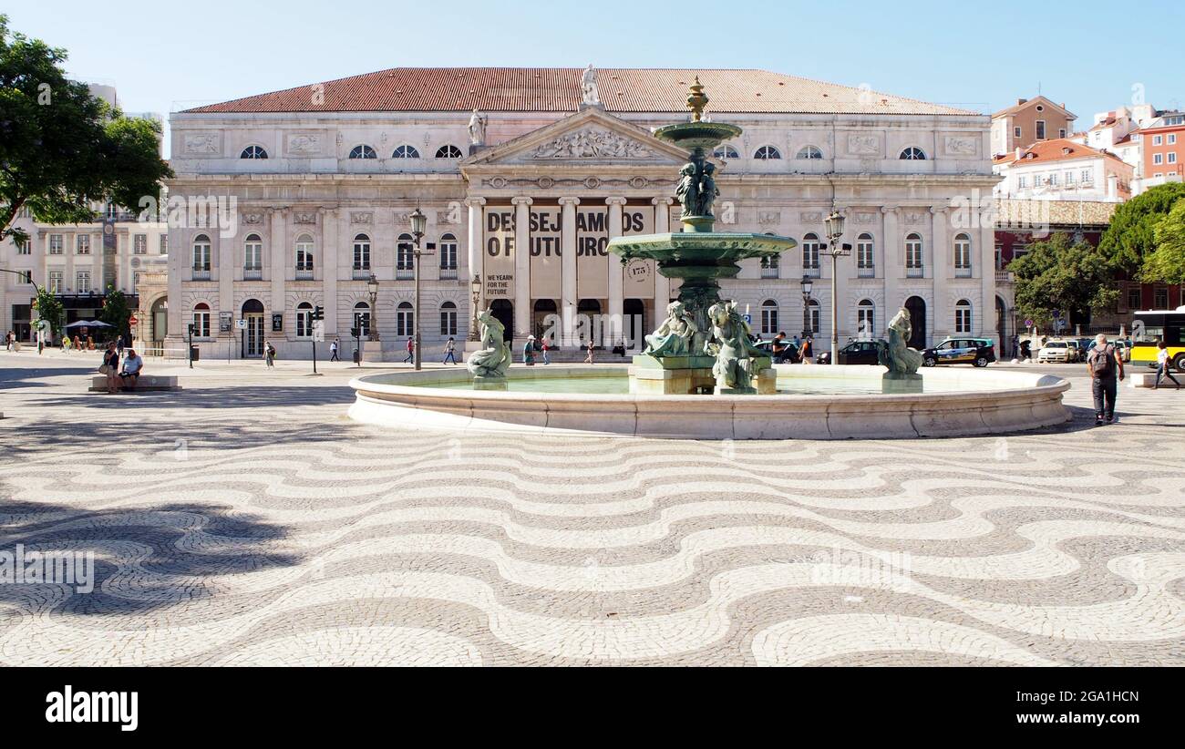 Queen Maria II National Theatre, constructed between 1842 and 1846 ...
