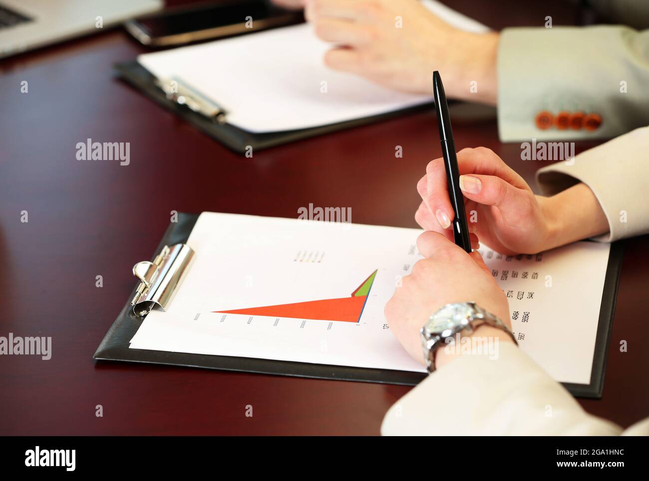 Business conference, close- up Stock Photo - Alamy