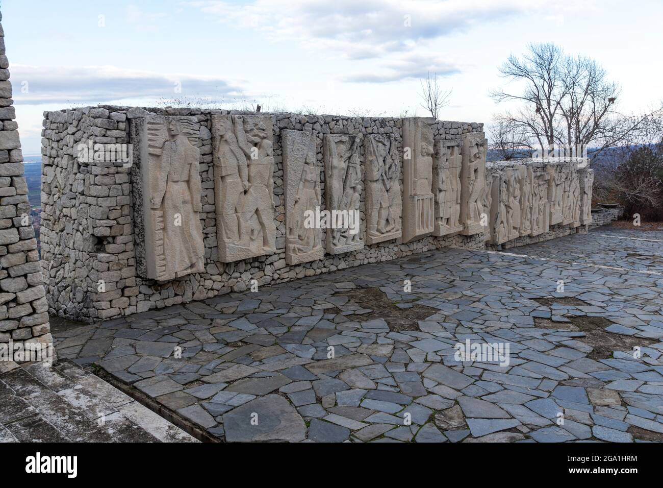 PERUSHTITSA, BULGARIA - DECEMBER 23, 2020: Monument Of The Three ...
