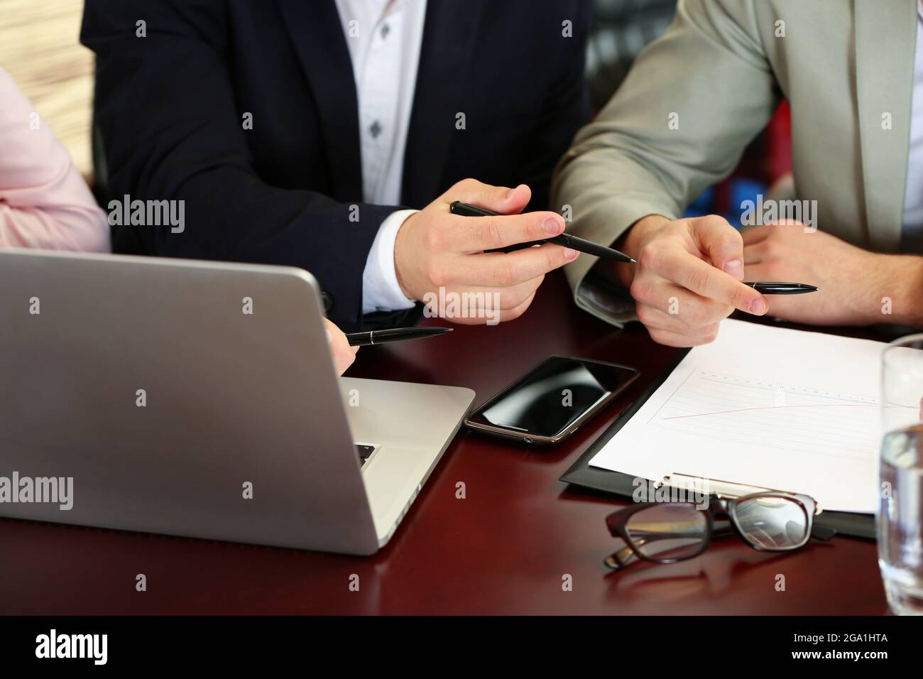 Business conference, close- up Stock Photo - Alamy
