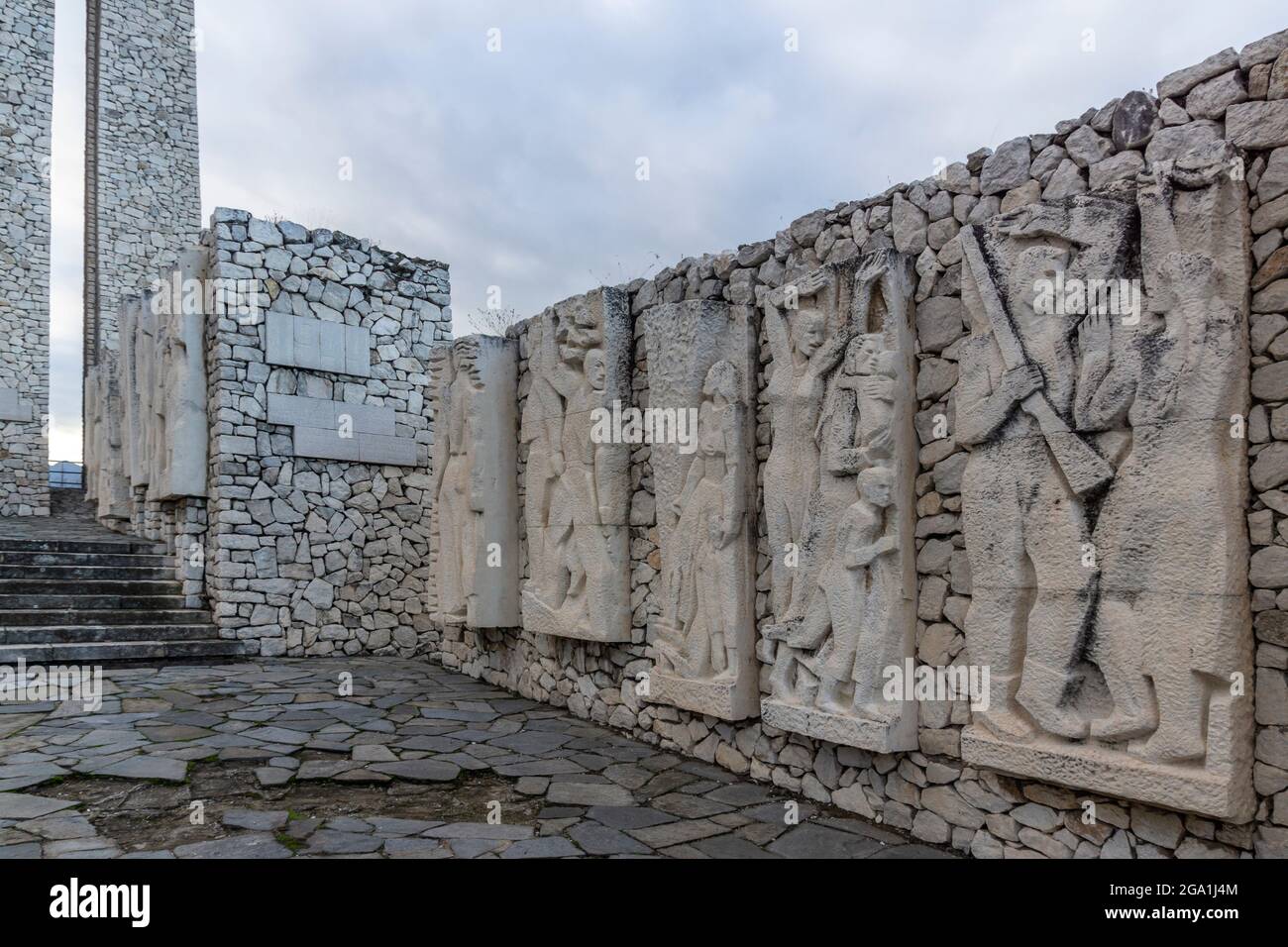 PERUSHTITSA, BULGARIA - DECEMBER 23, 2020: Monument Of The Three ...