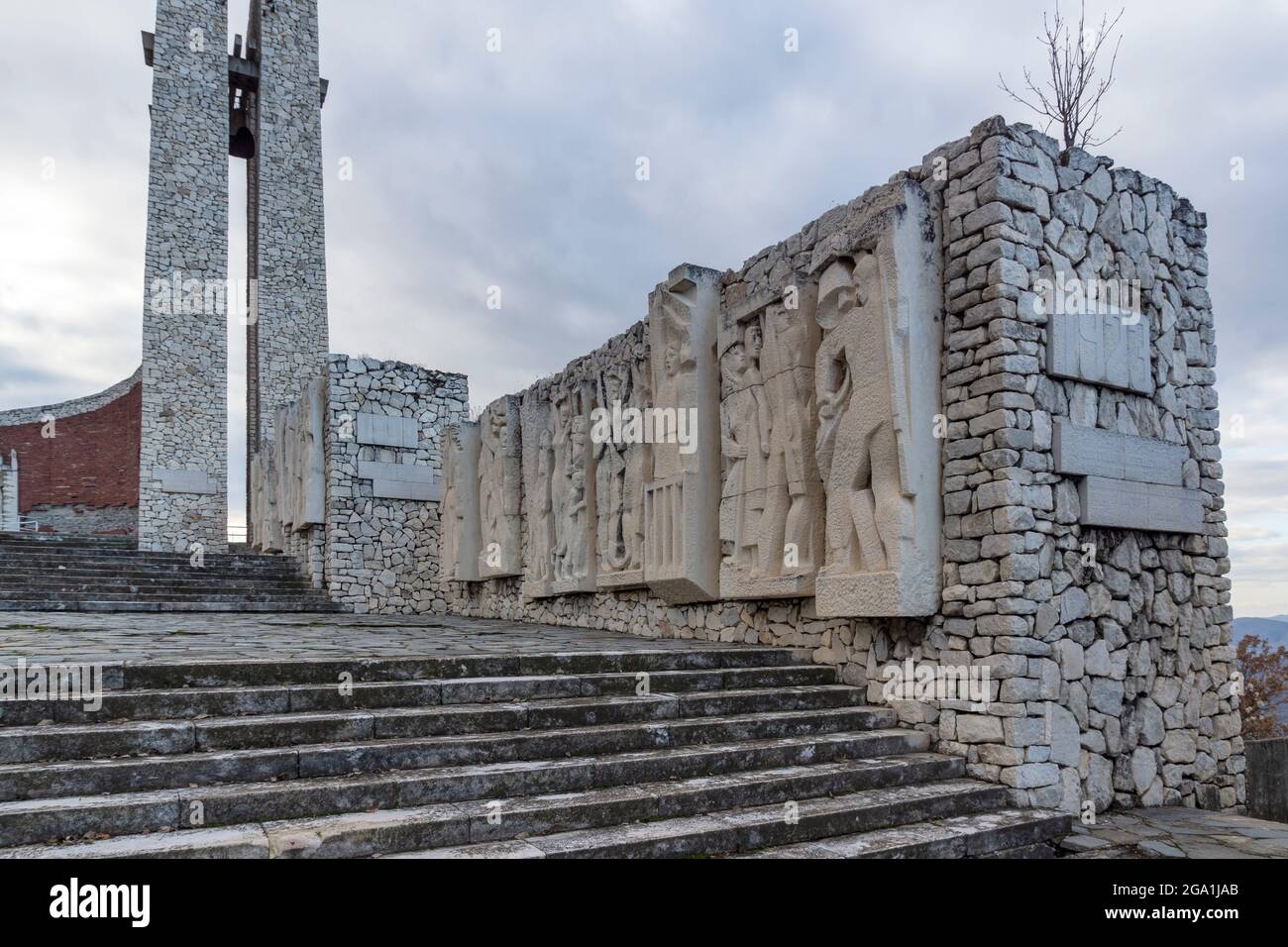 PERUSHTITSA, BULGARIA - DECEMBER 23, 2020: Monument Of The Three ...