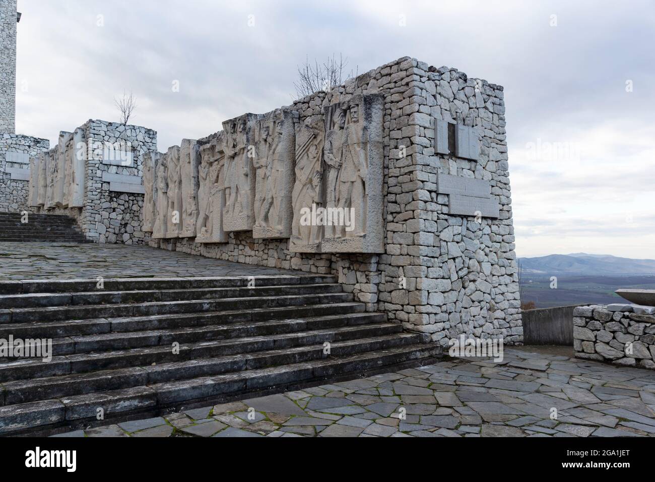 PERUSHTITSA, BULGARIA - DECEMBER 23, 2020: Monument Of The Three ...